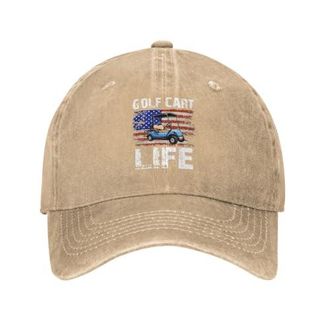 Generic Golf Cart Life Drapeau Am&eacute;ricain Unisexe Casquette Trucker D&eacute;contract&eacute; Hip-Hop Cap Athl&eacute;tique Chapeau pour Sport Tennis Randonn&eacute;e