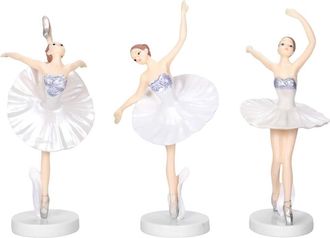 BESPORTBLE 3 Stück Ballerina Mädchen Ballett Tänzerin Statue Figuren Ornamente Keramik Modell Hochzeit Geburtstagsfeier Begünstigt für Tänzer