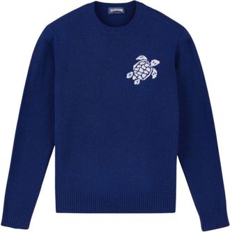 Vilebrequin Homme, Pulls, Bleu, Taille: 2XL Pull Ras du Cou Rayol