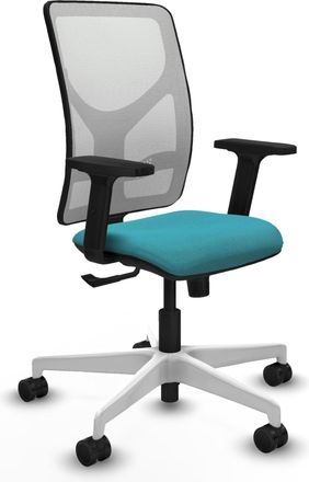 Piqueras y Crespo Arbeitsstuhl mit Armlehnen aus Motilla, h&ouml;henverstellbare Lendenwirbelst&uuml;tze, ausgestattet mit 3 Positionen und Schneideschaum, mit Rollen von 65 mm, 