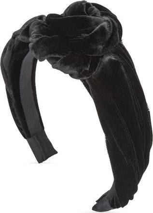Jennifer Behr Amina Haarband aus Samt - Schwarz