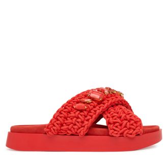 INUIKII Pantoletten Inuikii Woven Stones 1004.003.0073 Rot