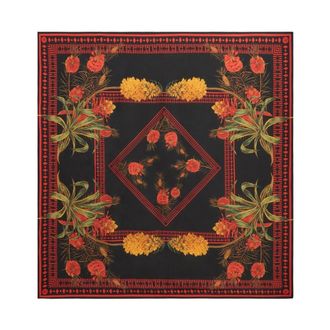 Blumarine Viskose-Twill-Foulard mit Logo-Print - - Accessories - Damen - Mehrfarbig - ONE SIZE