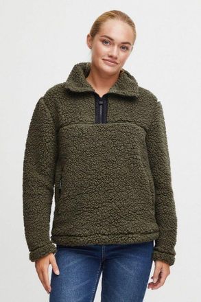 Oxmo Troyer OXElina Teddypullover mit Stehkragen