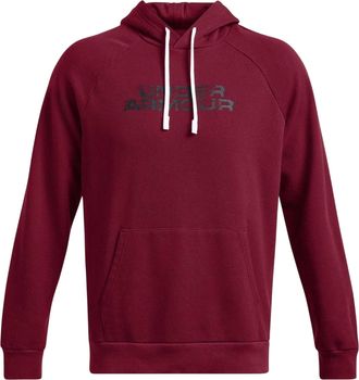 Under Armour Rival Kapuze mit Kordelzug f&uuml;r Herren, Raglan&auml;rmel (Rot)