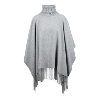 Fabiana Filippi Poncho - - Jackets - Damen - Grau - ONE SIZE