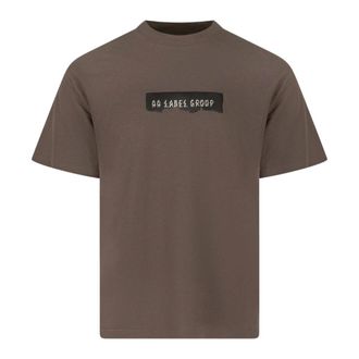 44 Label Group T-shirt Burnt Label Slim - Homme - Tops - Brun - Taille: S