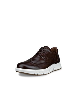 Ecco Gruuv Studio Wingtip Sneaker f&uuml;r Herren, Kakaobraun/Mokka, 11-11.5