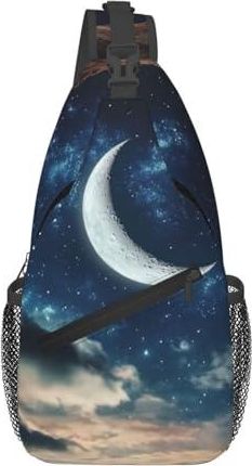 Generic Cave Star Moon View Sac &agrave; bandouli&egrave;re de voyage pour homme Sac &agrave; dos de randonn&eacute;e