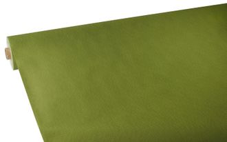 Papstar Papstar, Tischdecke, stoff&auml;hnlich, Vlies soft selection plus 25 m x 1,18 m olivgr&uuml;n auf Rolle, 84939
