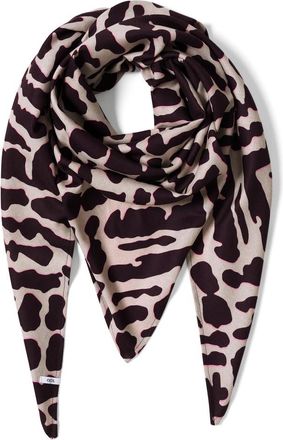 Cecil Gemustertes Dreieckstuch eggplant red A