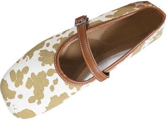 Generic Chaussures Mary Jane pour femme, coupe large, l&eacute;g&egrave;res, tendance, polyvalentes, pliables, respirantes, confortables, d&eacute;contract&eacute;es, ballerines, travail