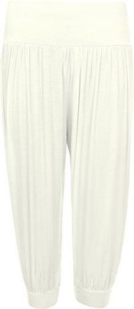 WearAll Pantacourt Harem Flottant Simple - Pantalons - Femmes - Crème - 44-46
