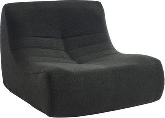 Sweeek Sessel mit strukturiertem Boucl&eacute;-Bezug, 1 Sitzer, Boucl&eacute;, Schwarz