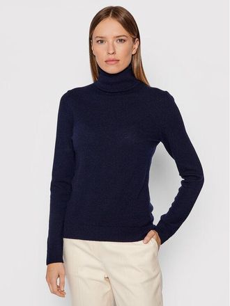 Benetton United Colors Of Benetton Rollkragenpullover 1002D2348 Dunkelblau Regular Fit