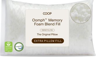Coop Home Goods Kreuzschnitt-Memory-Foam - mitteldichte Kissenf&uuml;llung 0,9 kg Sack - Nachf&uuml;llpackung zum individuellen Gestalten Ihres Premium-Kissens - Greenguard Gol