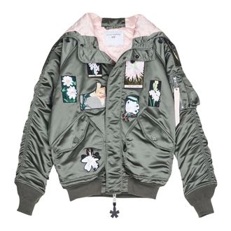 Cecilie Bahnsen Femme, Vestes, Vert, Taille: 36 FR Veste Bomber en Nylon