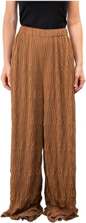 Pierantonio Gaspari Femme, Pantalons, Brun, Taille: 40 FR Pantalone Plisse