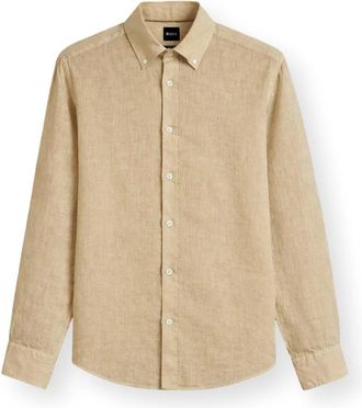 HUGO BOSS Homme, Chemises, Beige, Taille: 2XL Liam BD Shirt