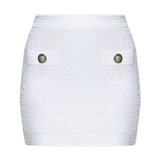 Balmain Wei&szlig;er Seiden- & Nylonrock - - Skirts - Damen - Wei&szlig; - M