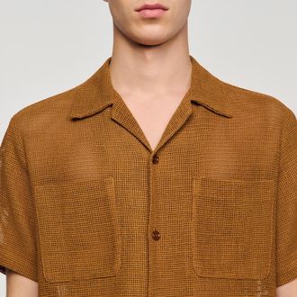 Sandro Chemise ajour&eacute;e effet mesh