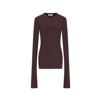Darkpark Camren Slim-fit Langarm-Rundhalstop - - Tops - Damen - Braun - L