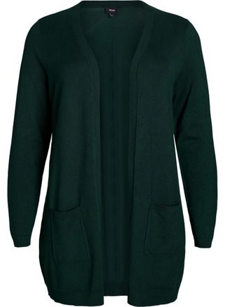 Zizzi Frauen Große Größen Strickjacke Viskosemischung S. Gr XL Scarab - Plus Size Damenkleidung