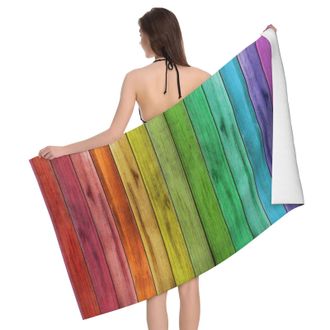Generic Buntes Holz Handt&uuml;cher Weich Handtuch Leicht Duschtuch F&uuml;r Reise Schwimmen Fitness Strand 80X130Cm