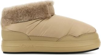 Chlo&eacute; Low-Top Sneaker - Polar Ankle Boots - Gr. 37 (EU) - in Braun - f&uuml;r Damen