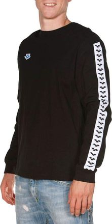 Arena Herren Langarm Shirt Herren Icons Langarm Shirt Team, Black-White-Black, M, 001784