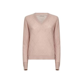 Blanca Vita Openwork Diamond-Stitch Strick Cashmere Pullover - - Knitwear - Damen - Rosa - S