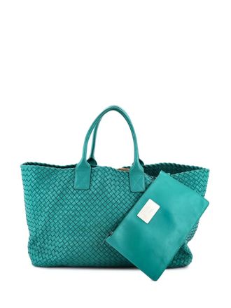 Bottega Veneta Cabat Intrecciato Nappa Medium tote bag - Gr&uuml;n