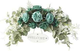 Generic Naroote Welcome Brand Rosen-Orchideen-Sturzdekoration, Lebendige Heimdekoration Im Europ&auml;ischen Stil f&uuml;r EIN Fr&uuml;hlingsgef&uuml;hl. Material: Seidenstoff/Gr