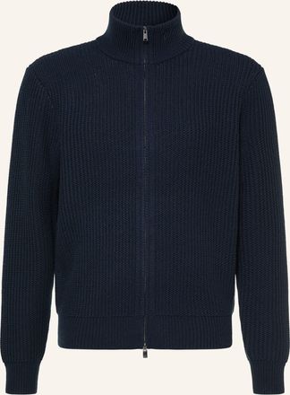 HUGO BOSS Strickjacke Fiocco blau