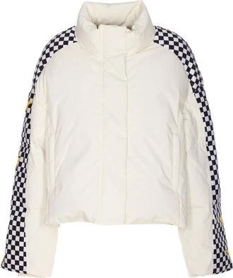 Jet Set doudoune à motif de damier et étoiles - Blanc