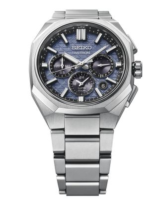 Seiko Astron GPS Solar, Titangeh&auml;use, Blau, L&auml;uft etwa 6 Monate Herrenuhr HAB001J1