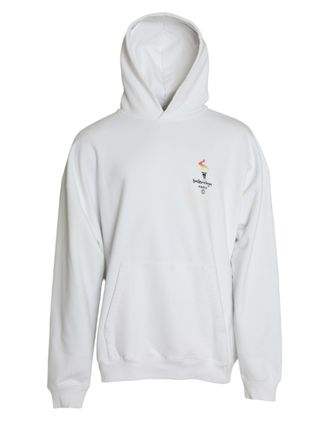 Balenciaga Olympische Fackel Logo Hoodie Oversized Strickwaren