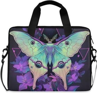 Alaza Sac pour ordinateur portable de 40,6 &agrave; 15,6 cm - Motif fleurs dorchid&eacute;e tropicale exotique paon - Sacoche pour ordinateur portable - Pour femme, homme