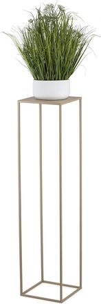 HowHomely Blumenst&auml;nder Metall Beige 100 cm Hoch - Solider und Robuster Blumenhocker Metall - Pflanzenst&auml;nder f&uuml;r die Dekoration in Wohnzimmer Schlafzimmer oder