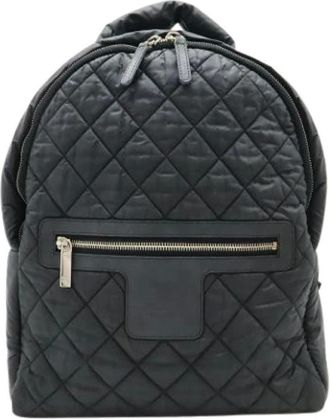 Chanel unisex, Pre-owned, Noir, Taille: ONE Size Sac &agrave; dos en nylon Pre-owned