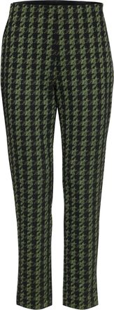 Ichi IHKATE Houndstooth PA Damen Stoffhose Hose 59% Polyester, 39% Viskose, 2% Elasthan Regular fit, Größe:XL, Farbe:Parrot Green Houndstooth (202720)