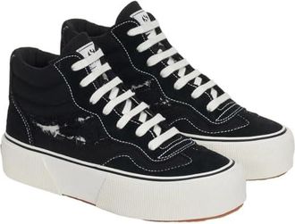 Superga Baskets REVOLLEY Swallowtail - Femme (38 FR) (Noir/Blanc Ivoire)