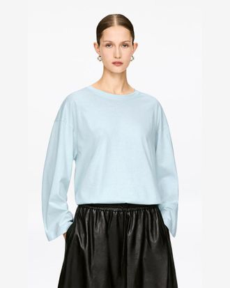 Arket Oversized-T-Shirt Mit Langen &Auml;rmeln -T&uuml;rkis