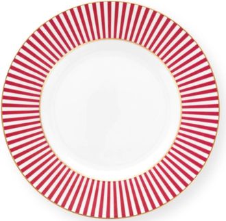Pip Studio 51001345 Royal Stripes Frühstücksteller dark pink 21 cm (1 Stück)