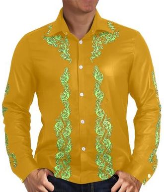 Generic T-shirt pour homme - Motif r&eacute;tro europ&eacute;en occidental - Imprim&eacute; - D&eacute;contract&eacute; - Confortable - Tendance - Commerce ext&eacute;rieur - Entreprise - Revers - Che