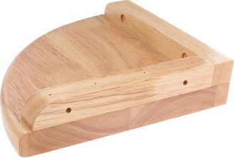 Angoily 7 Zoll Eckregal aus Eiche Wandmontiertes Fächerförmiges Wandregal Wasserfestes Aufbewahrungsgestell für Schlafzimmer Wohnzimmer Küche