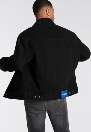 HUGO BOSS Jeansjacke Kirkby mit Logo-Details, regular-fit