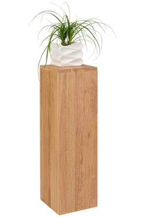 Linea Natura Blumenst&auml;nder, Eiche, Holz, Eiche, massiv, 25x80x25 cm, Wohnzimmer, Wohnzimmertische, Blumenst&auml;nder
