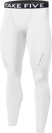 Activ8 SmartSports Herren Thermo Laufhose Kompressionswirkung und Quick Dry Funktion (Weiss, 2XL)