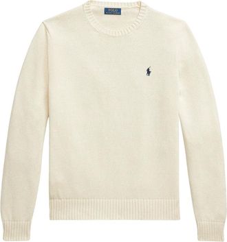 Polo Ralph Lauren Homme, Pulls, Beige, Taille: S Maille de coton &agrave; col rond
